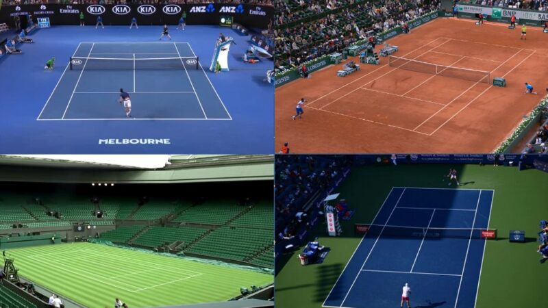 Different Surfaces at the Grand Slams in Tennis